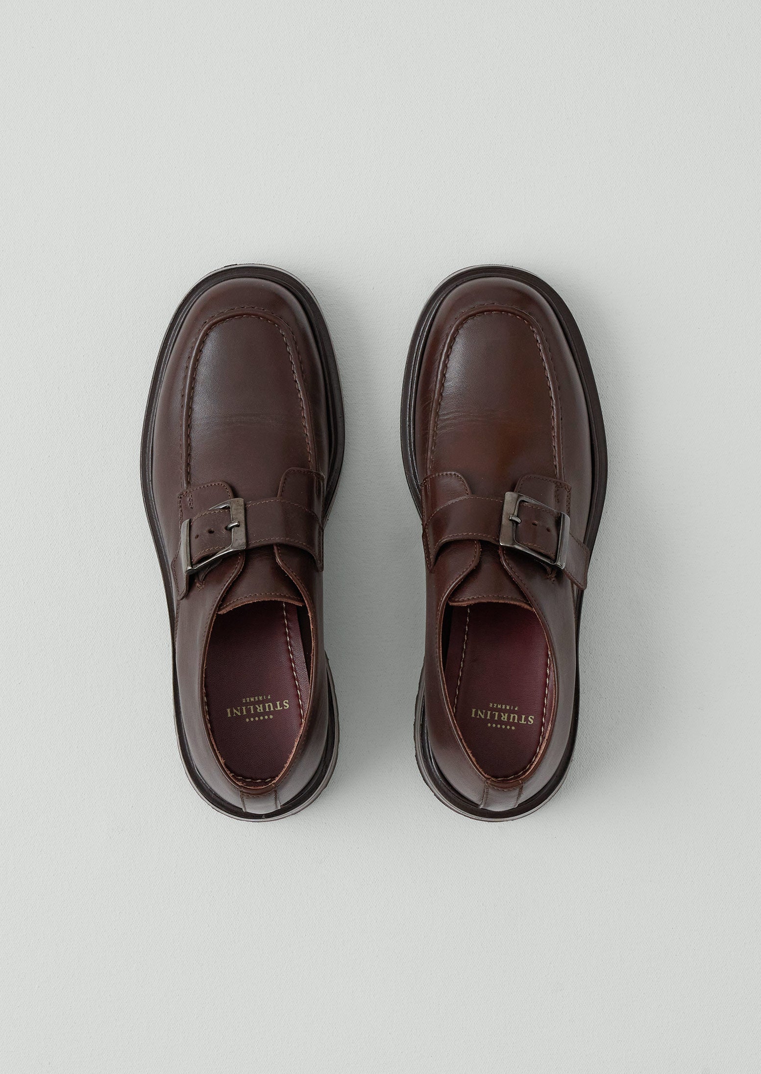 Sturlini Monk Strap Shoes | Dark Brown | TOAST