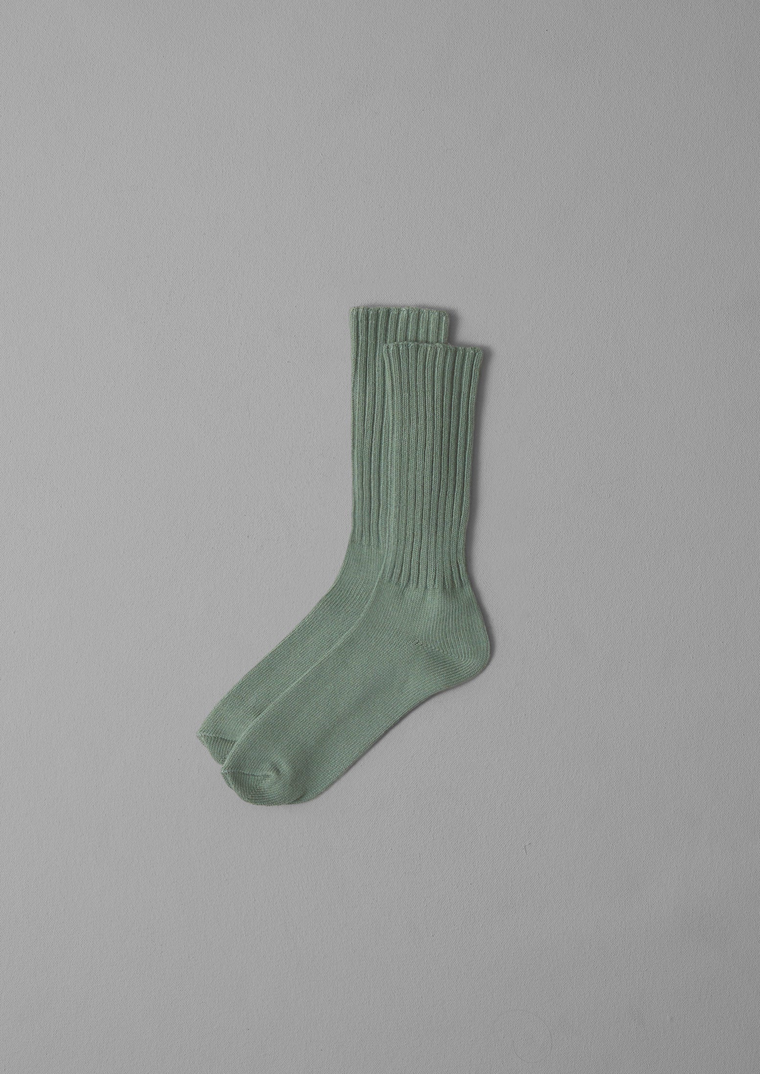 Escuyer Ribbed Socks | Agave Green | TOAST