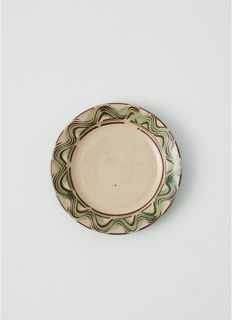 Matt Grimmitt Slipware Plate | Cream/Terracotta | TOAST