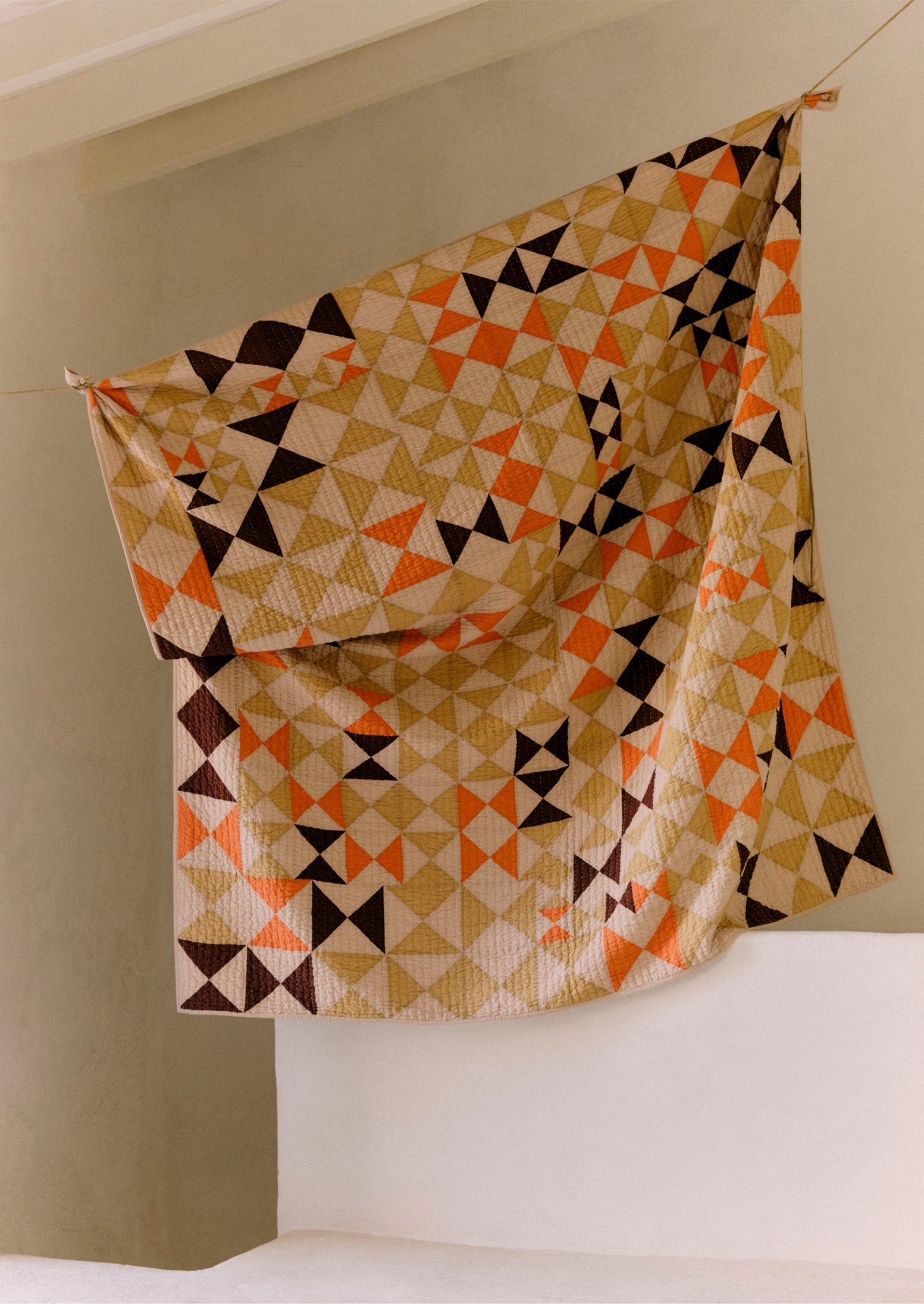 Kite Patchwork Quilt | Straw/Poppy | TOAST