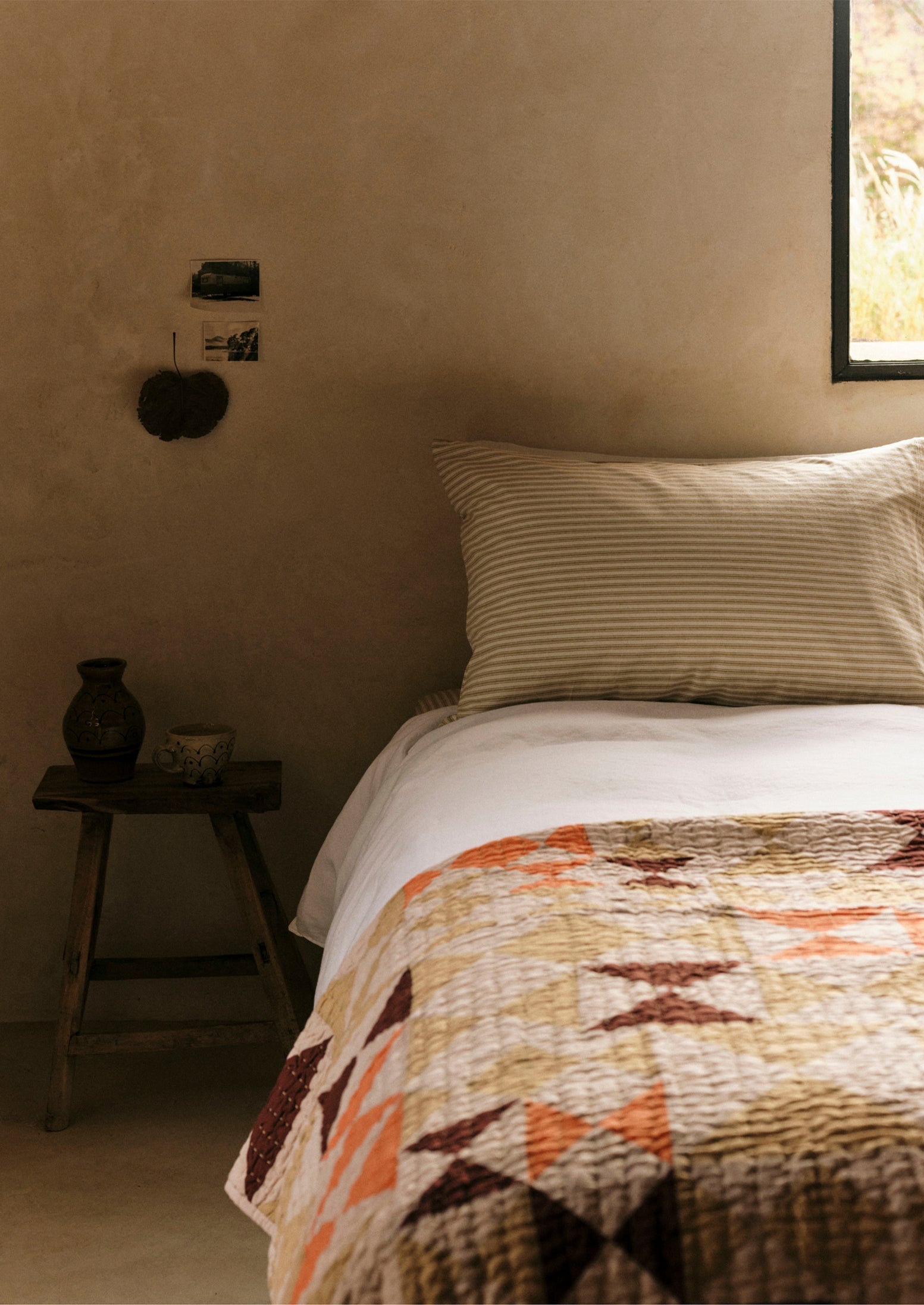 Kite Patchwork Quilt | Straw/Poppy | TOAST