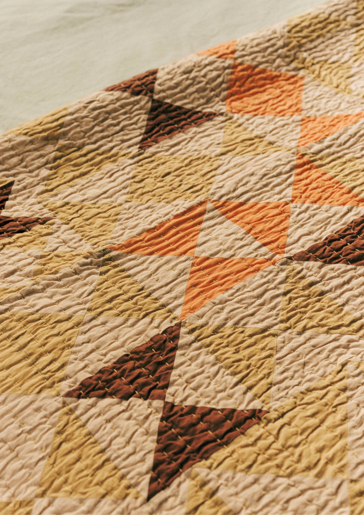 Kite Patchwork Quilt | Straw/Poppy | TOAST