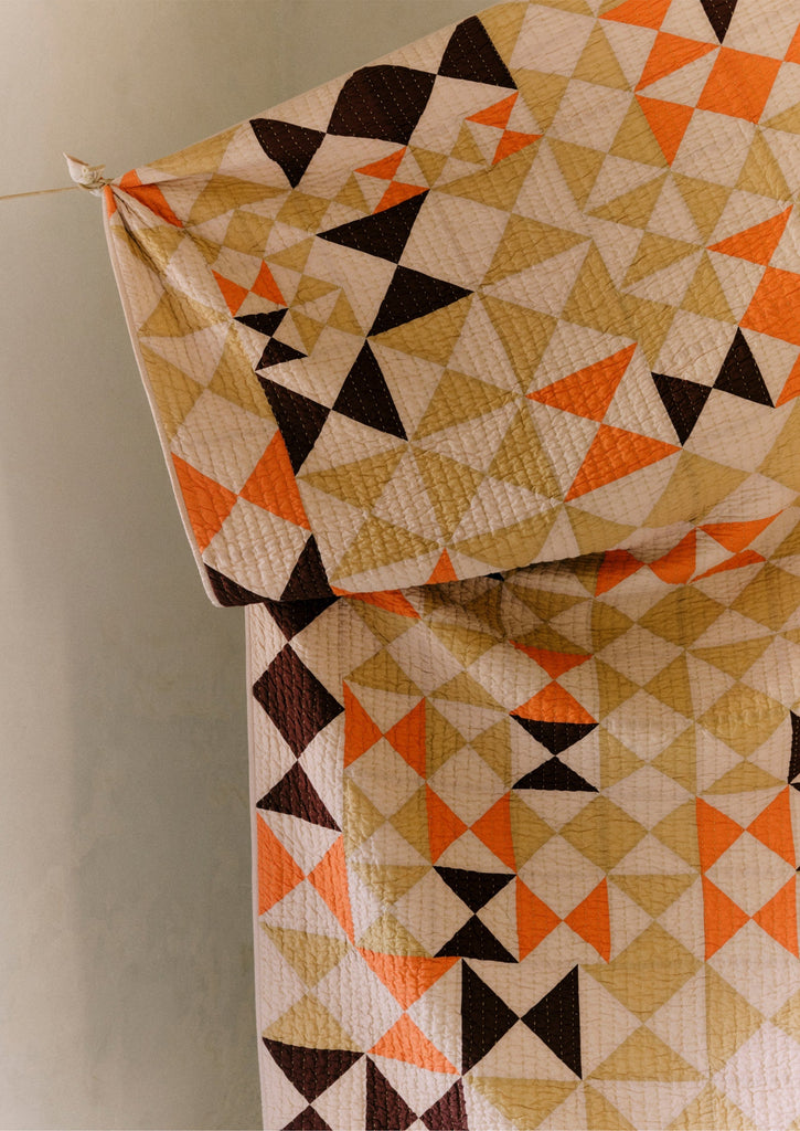 Kite Patchwork Quilt | Straw/Poppy | TOAST