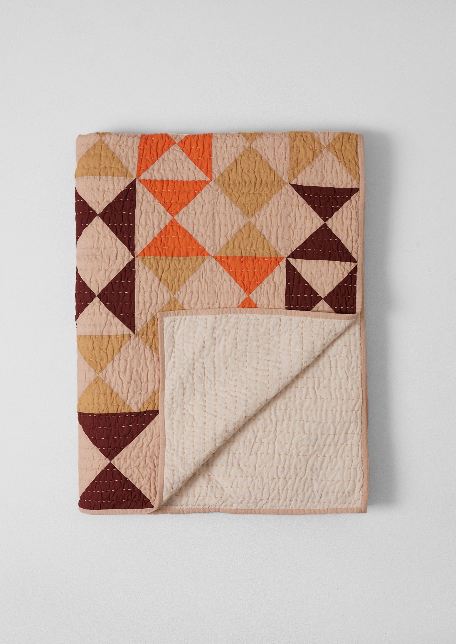 Kite Patchwork Quilt | Straw/Poppy | TOAST