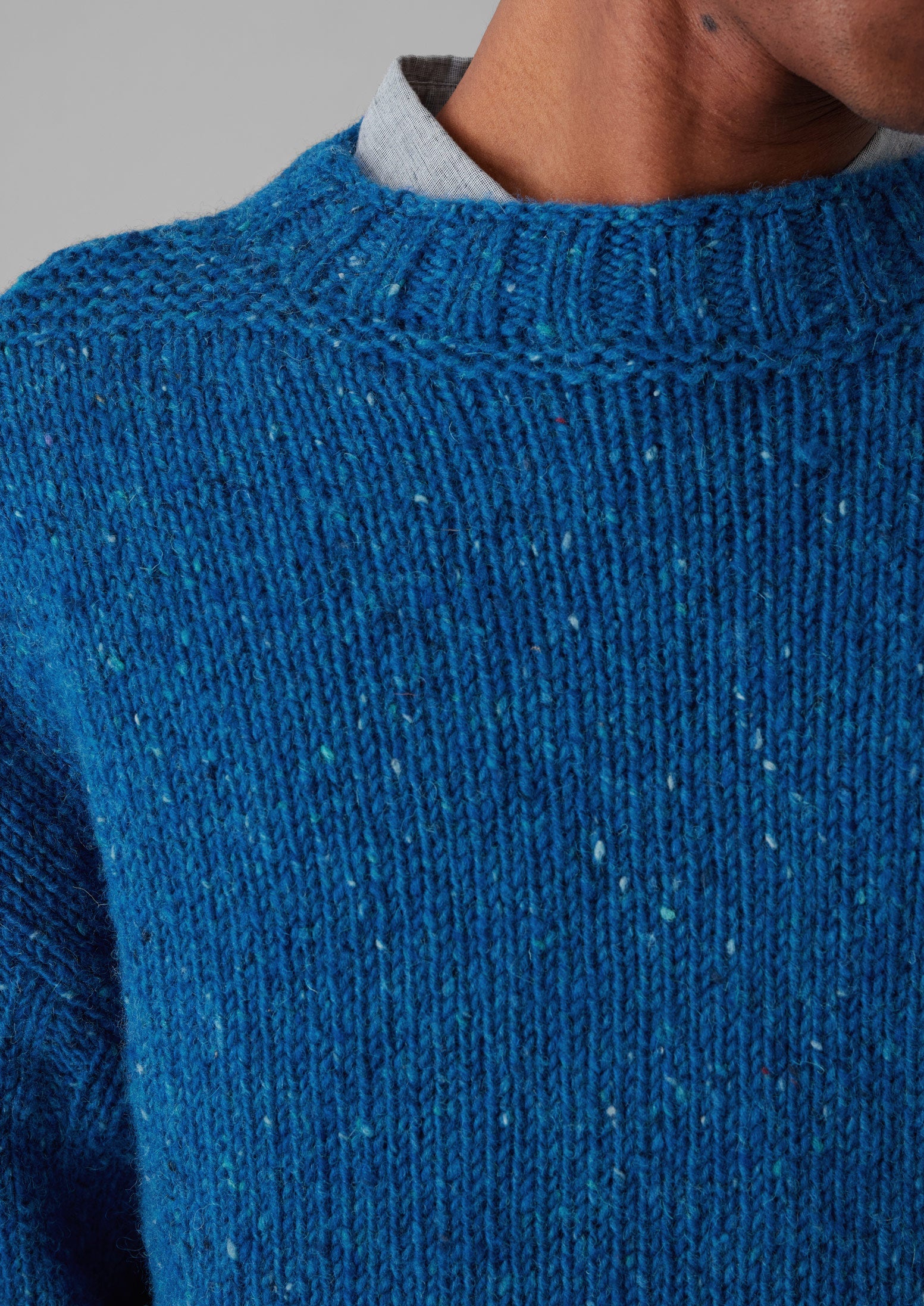 Finn Donegal Wool Sweater | Neptune Blue | TOAST